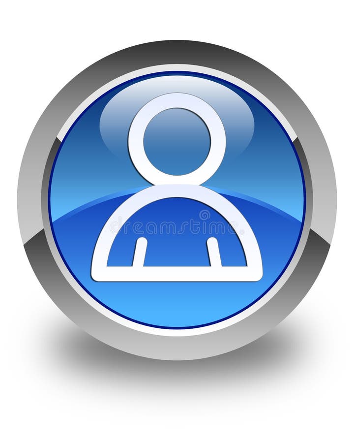 Member Icon Glossy Blue Round Button Stock Illustration - Illustration ...