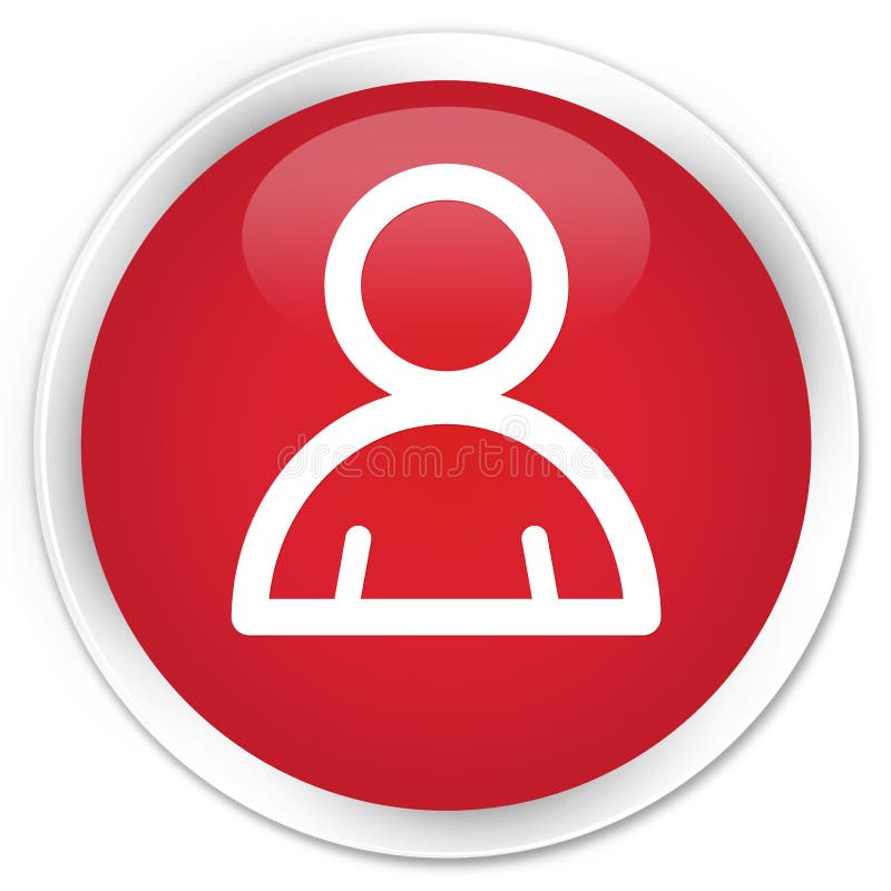 Member Icon Premium Red Round Button Stock Illustration - Illustration ...