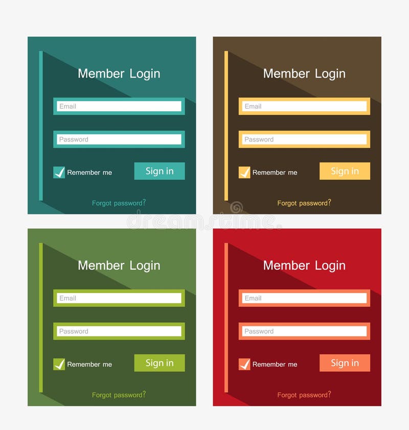 Member login stock vector. Illustration of internet, isolated - 43339178