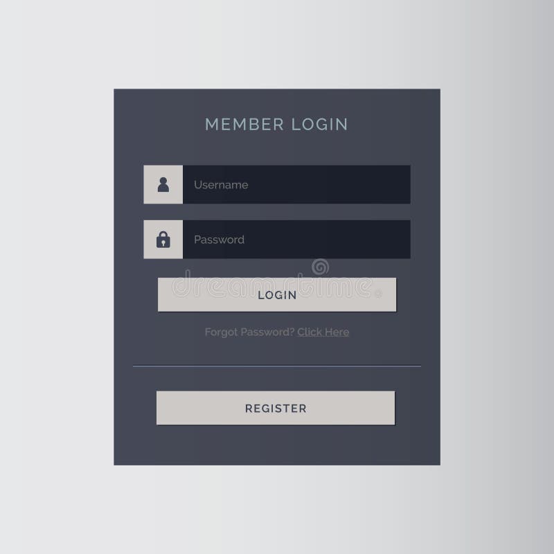 Member login template stock vector. Illustration of creative - 85233411