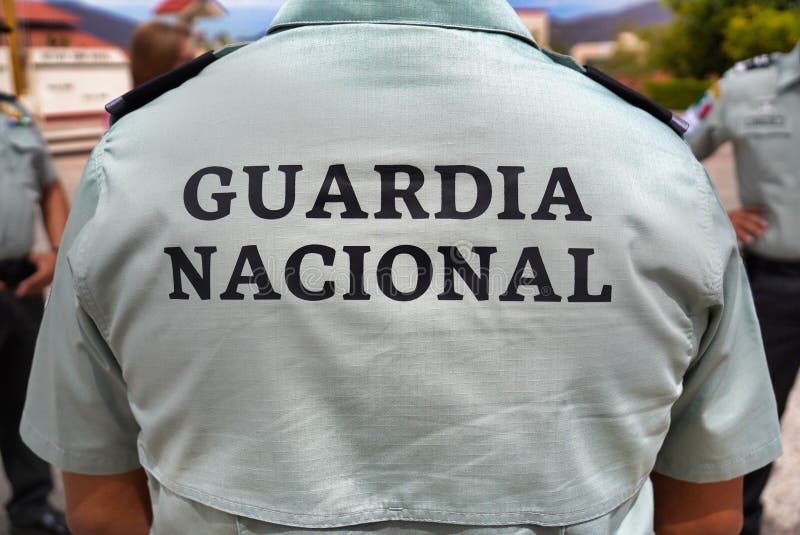 Member of the National Guard Stands Facing Away from the Camera Stock ...