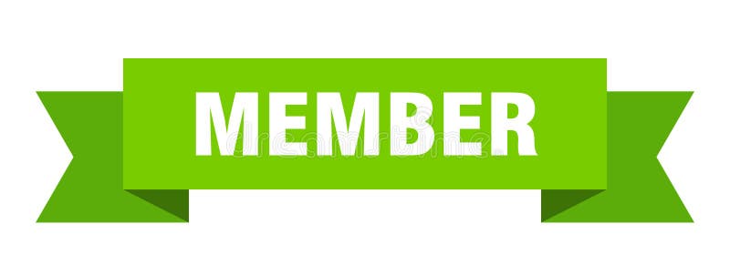 Member ribbon. stock vector. Illustration of flat, membership - 153943150