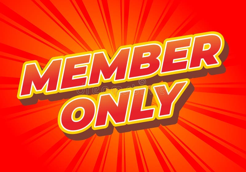 Member only. Text Effect for Social Media or Marketing Ads Stock Vector ...