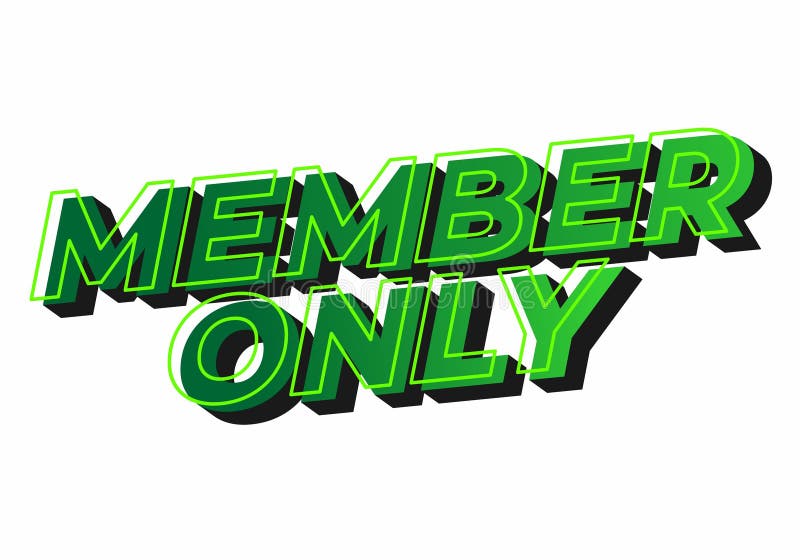 Member only. Text Effect for Social Media or Marketing Ads Stock Vector ...