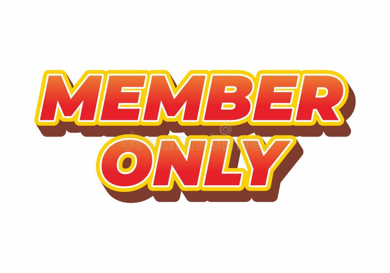 Member only. Text Effect for Social Media or Marketing Ads Stock Vector ...