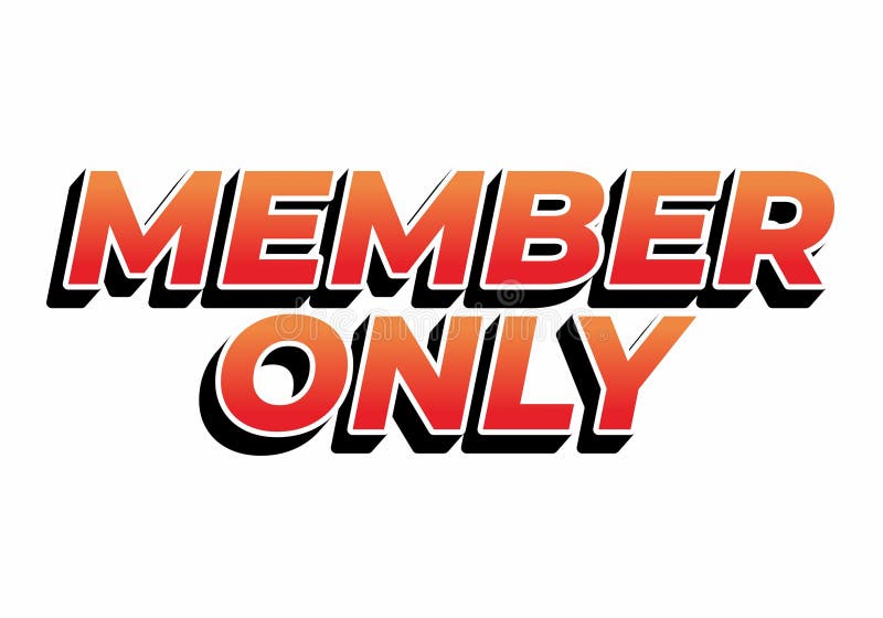 Member only. Text Effect for Social Media or Marketing Ads Stock Vector ...