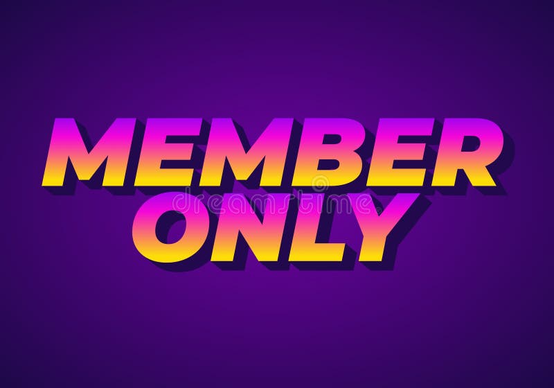 Member only. Text Effect for Social Media or Marketing Ads Stock Vector ...