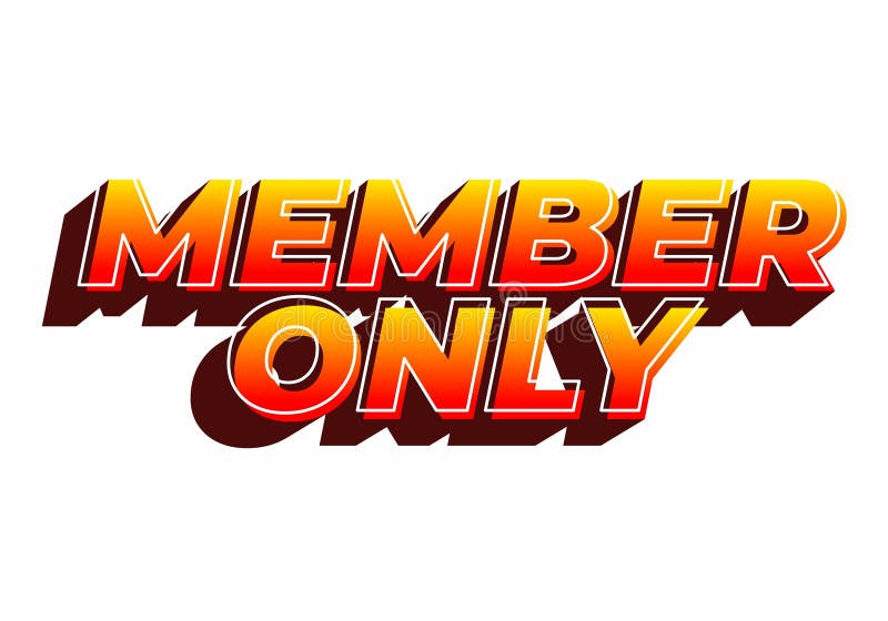 Member only. Text Effect for Social Media or Marketing Ads Stock Vector ...