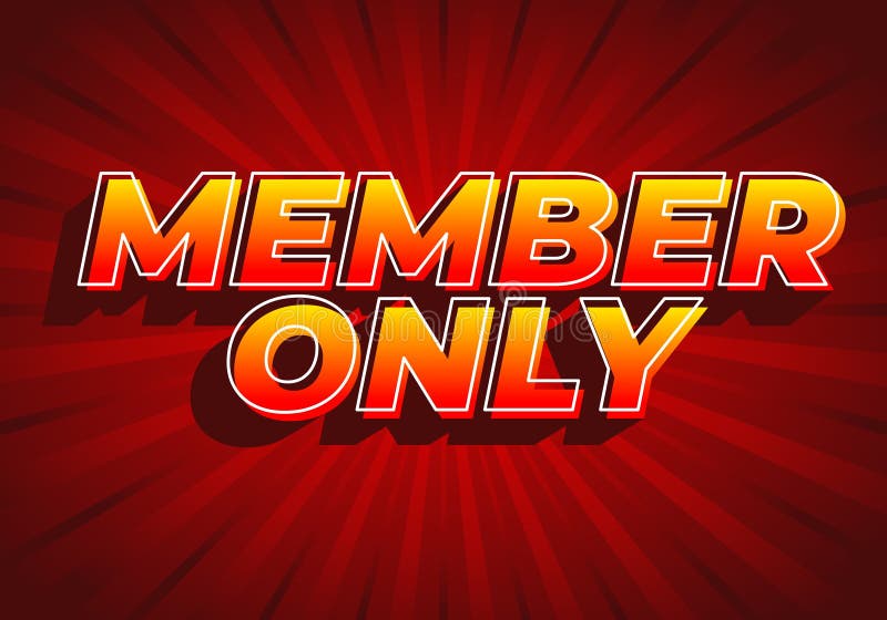 Member only. Text Effect for Social Media or Marketing Ads Stock Vector ...