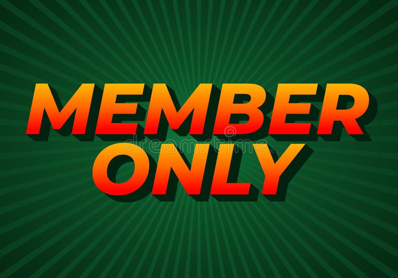 Member only. Text Effect for Social Media or Marketing Ads Stock Vector ...
