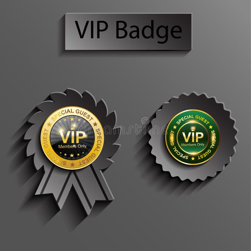 Member vip badge stock vector. Illustration of event - 39337415