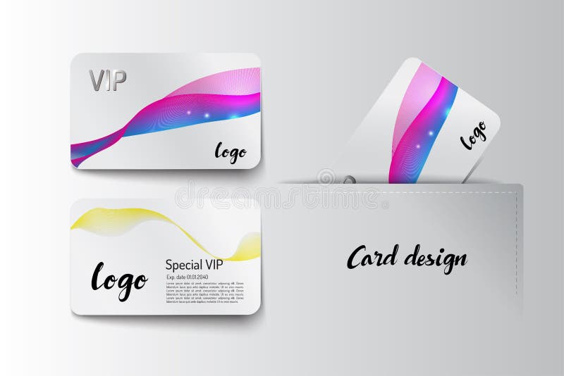 Member VIP and Business Card Template Design Stock Vector ...