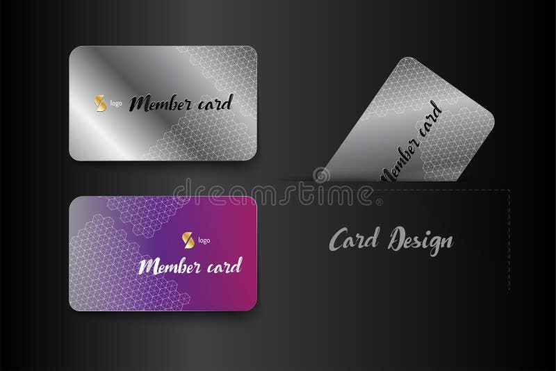 Member VIP and Business Card Template Design Stock Vector ...