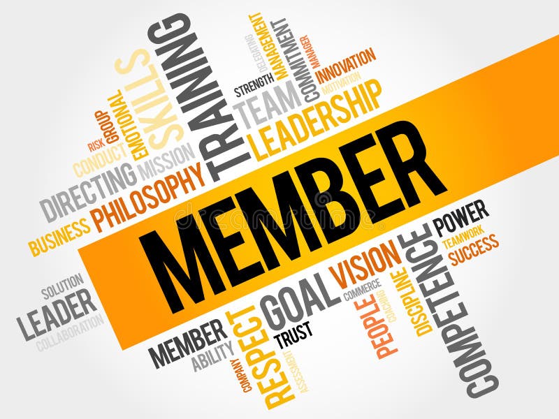 MEMBER word cloud stock illustration. Illustration of member - 200188099