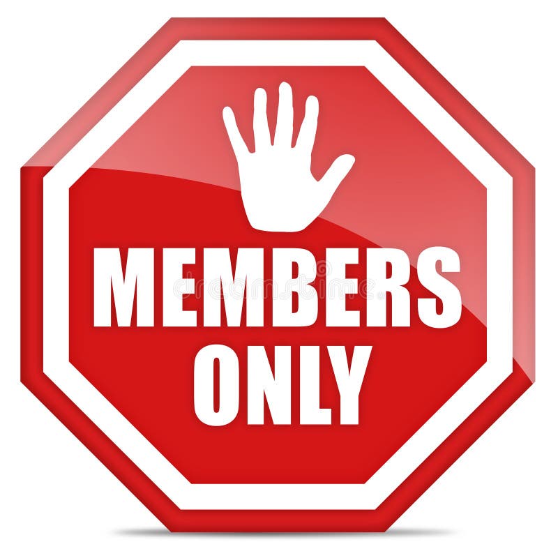 Members only stock illustration. Illustration of glossy - 15891036