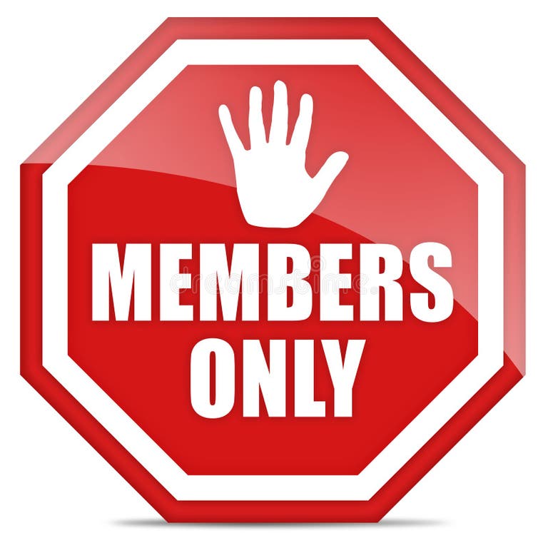 Members only stock illustration. Illustration of glossy - 15891036