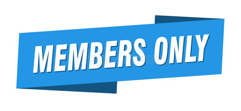 Members only Banner Template. Members only Ribbon Label Stock Vector ...