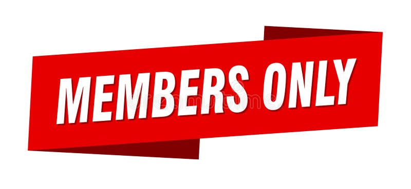 Members only Banner Template. Members only Ribbon Label Stock Vector ...