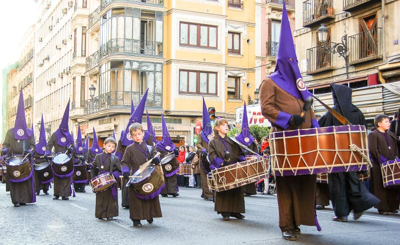 Members of a Catholic Brotherhood March during a Procession Editorial ...
