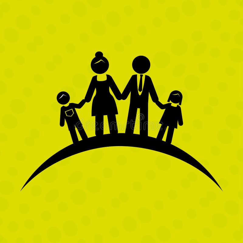 Members of the Family Design Stock Illustration - Illustration of happy ...