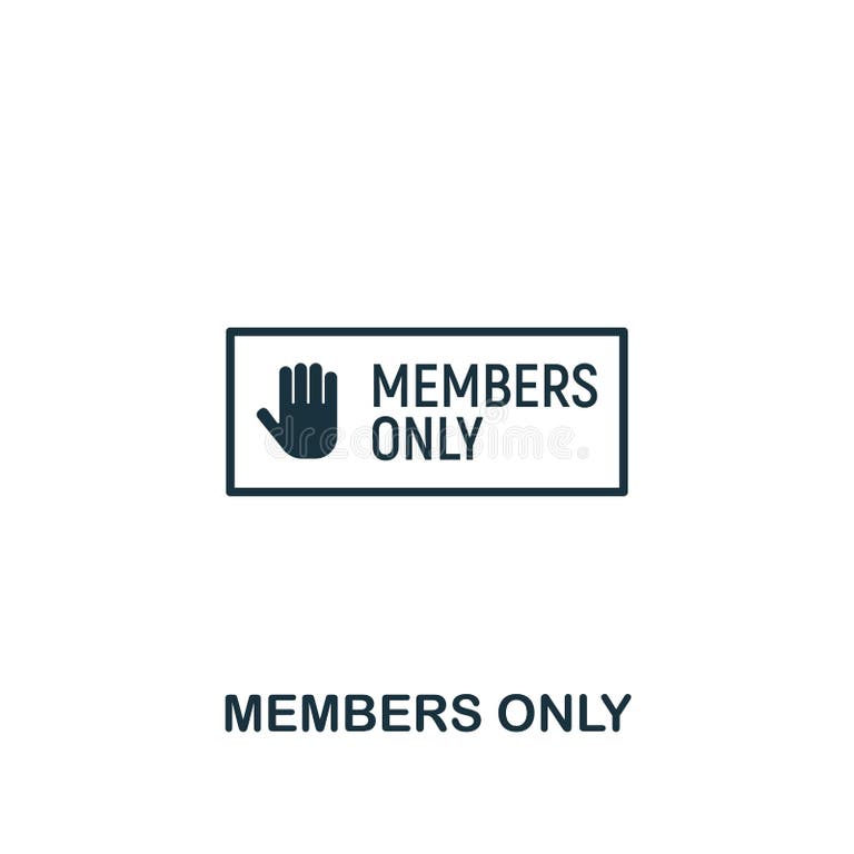 Members only Icon. Creative Element Design from Content Icons ...