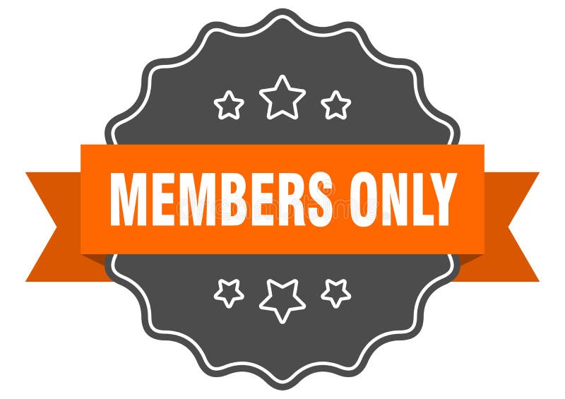 Members only label stock vector. Illustration of vintage - 160023499