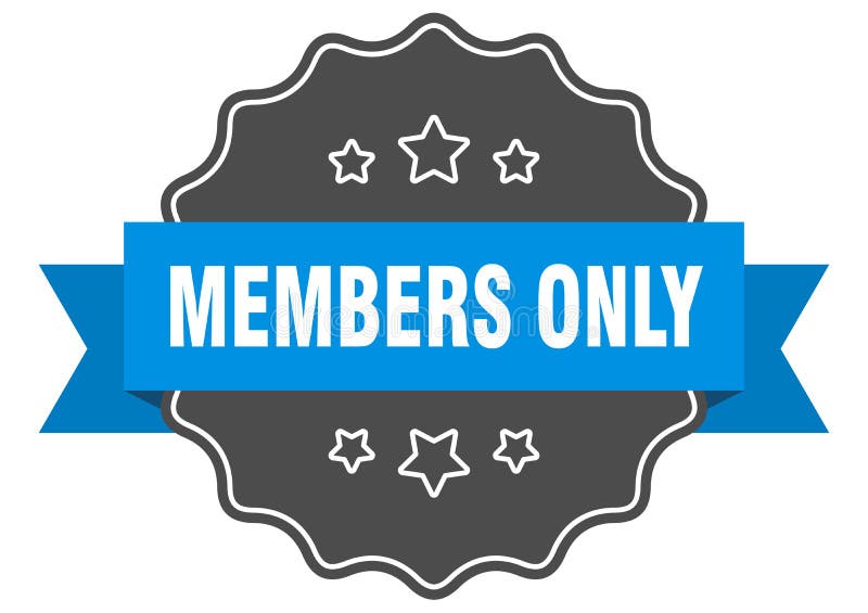 Members only label stock vector. Illustration of banner - 160026698
