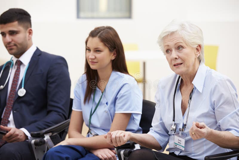 Members of Medical Staff in Meeting Together Stock Image - Image of ...