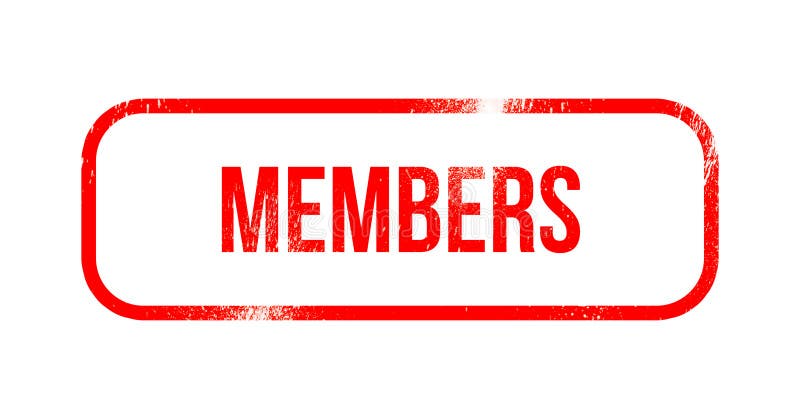 Members - Red Grunge Rubber, Stamp Stock Illustration - Illustration of ...