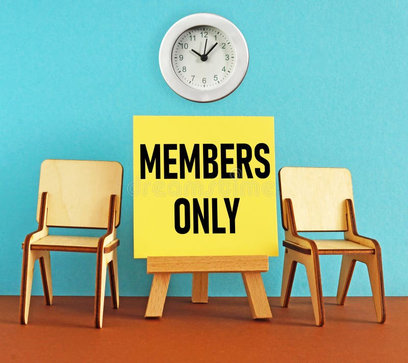 Members only is Shown Using the Text Stock Image - Image of success ...