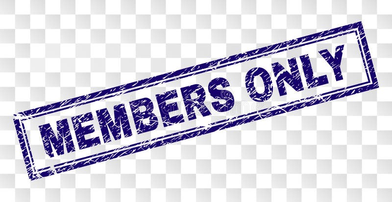 Scratched MEMBERS only Rectangle Stamp Stock Vector - Illustration of ...