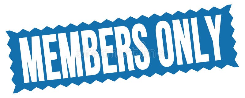 MEMBERS only Text Written on Blue Stamp Sign Stock Illustration ...