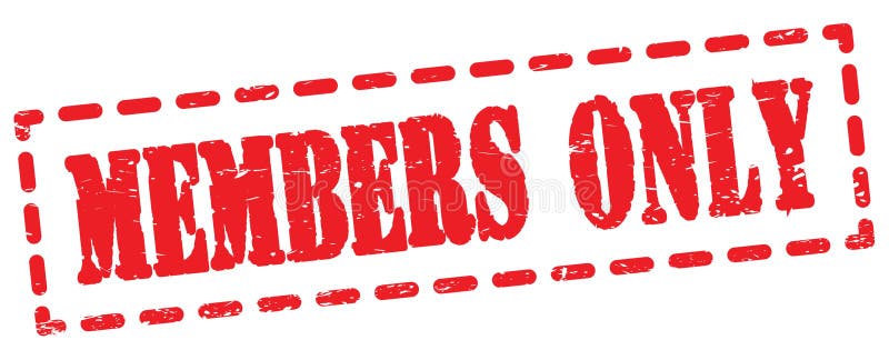 MEMBERS only Text Written on Red Stamp Sign Stock Illustration ...