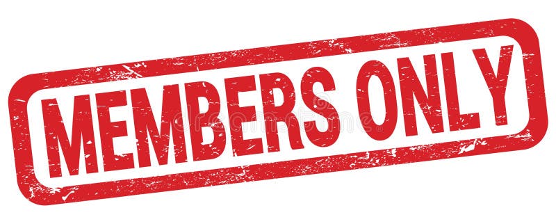 MEMBERS only Text Written on Red Rectangle Stamp Stock Illustration ...