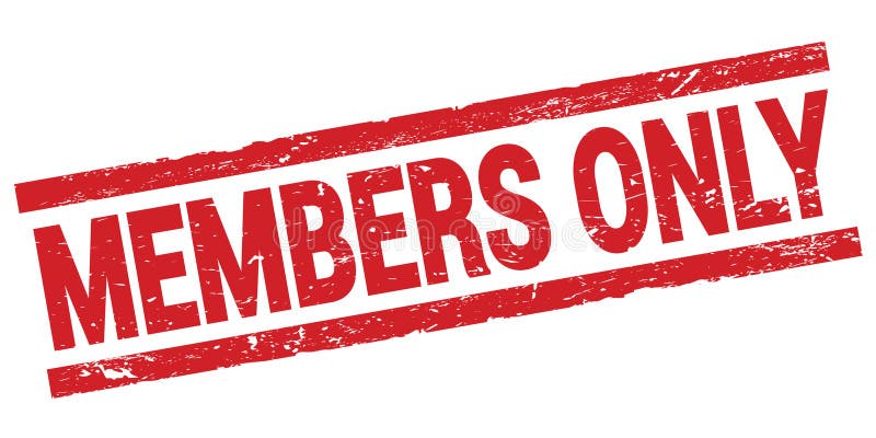 MEMBERS only Text on Red Rectangle Stamp Sign Stock Illustration ...