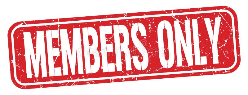 MEMBERS only Text Written on Red Stamp Sign Stock Illustration ...