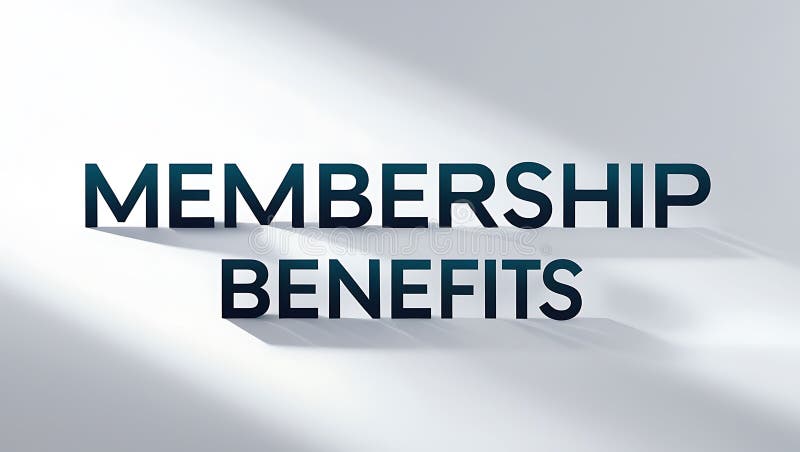 Membership Advantages Highlighted with Bold Typography and Shadow Play ...