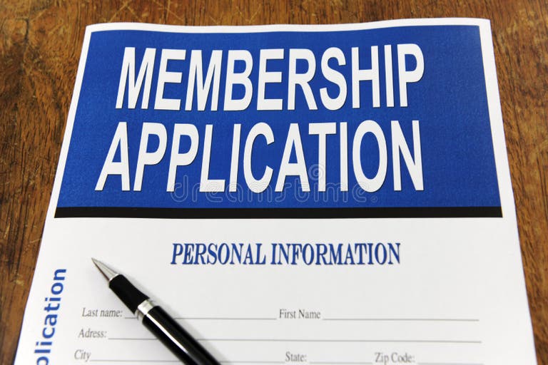 Membership Application Form on a Desk Stock Photo - Image of agreement ...