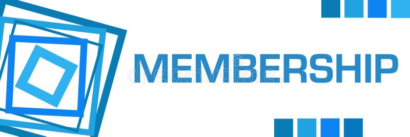 Membership Blue Borders Left Stock Illustration - Illustration of sign ...