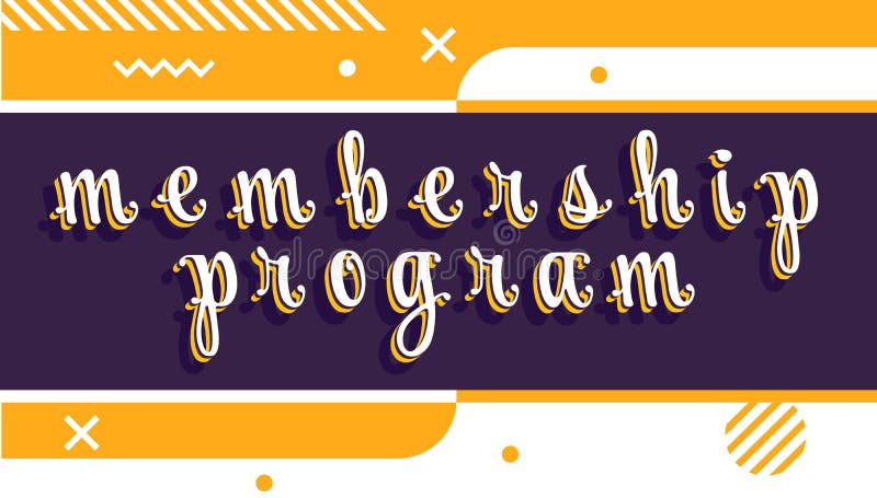 Membership Program Colorful Promotion Banner Stock Vector ...