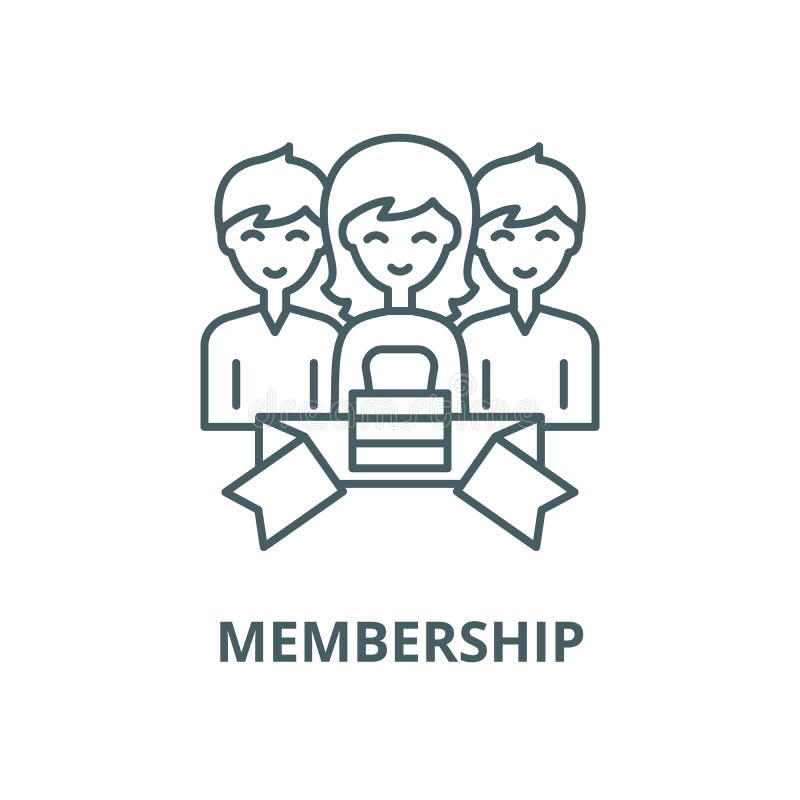 Membership Vector Line Icon, Linear Concept, Outline Sign, Symbol Stock ...