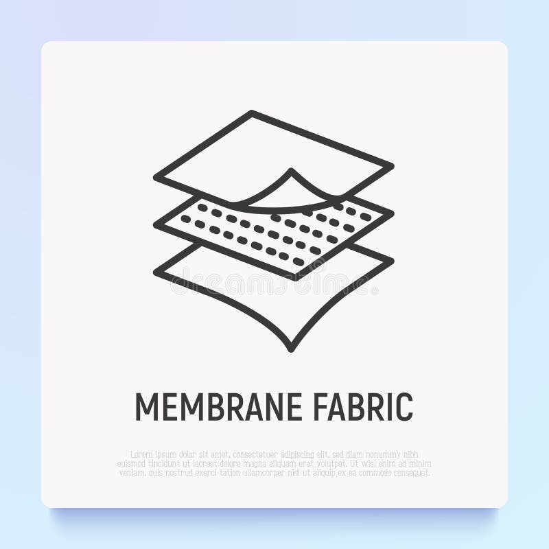 Membrane Fabric Thin Line Icon. Modern Vector Illustration Stock Vector ...