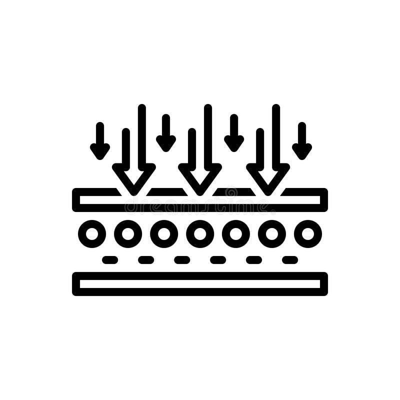 Black Line Icon for Membrane, Integument and Waterproff Stock Vector ...