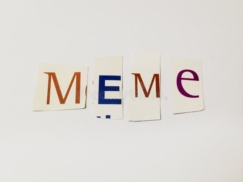 Meme - Cutout Words Collage of Mixed Magazine Letters with White ...