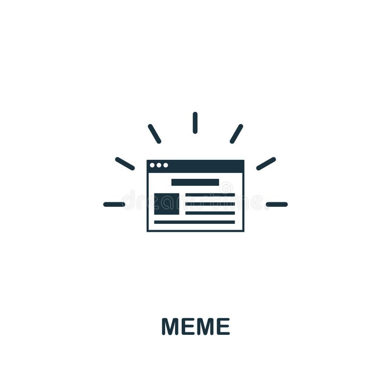 Meme Icon. Simple Element from Social Media Collection. Creative Meme ...