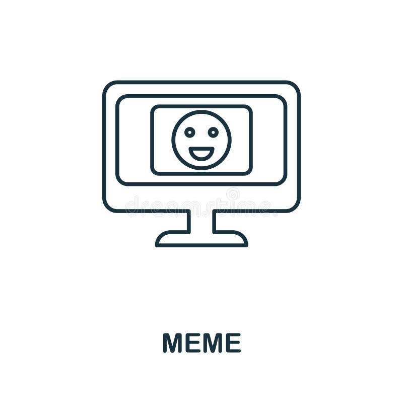 Meme Icon. Simple Element from Social Media Collection. Creative Meme ...