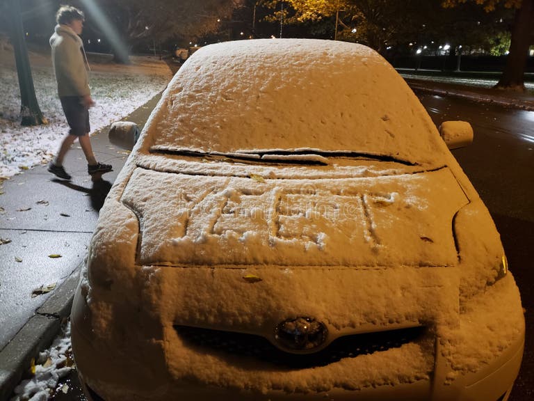 Meme nevado fotografia editorial. Imagem de neve, brincadeira - 132313232