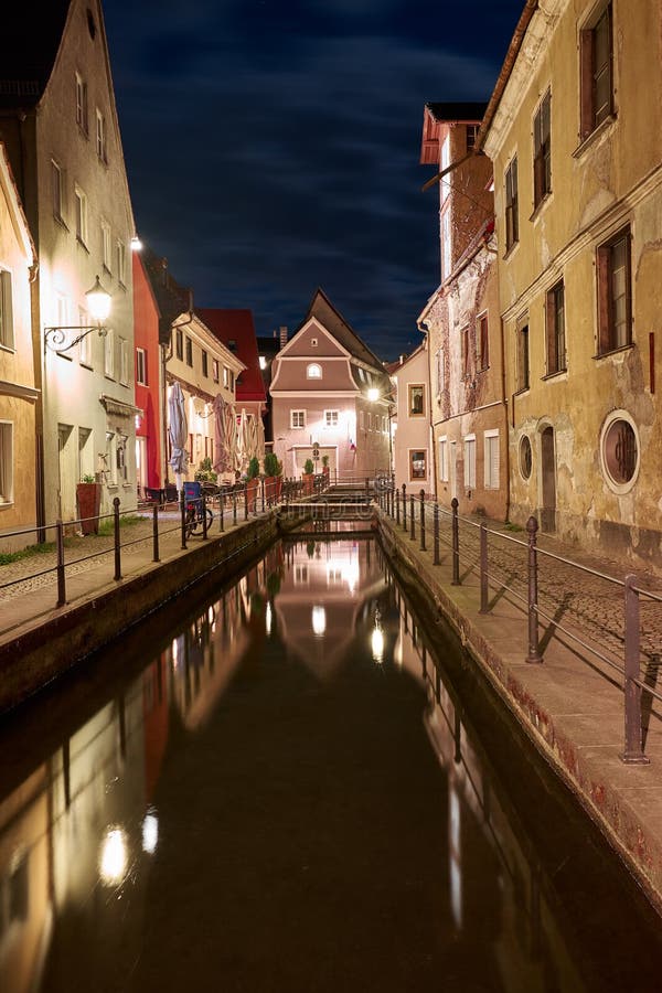 Memmingen in Germany stock photo. Image of home, channel - 145774708
