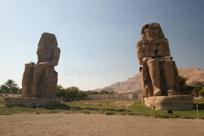 Memnon statue, Egypt stock image. Image of massive, ruins - 13312217