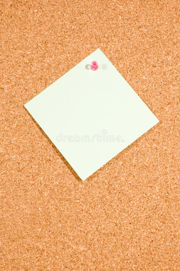 Memo Board with Empty Note on White Background Stock Image - Image of ...